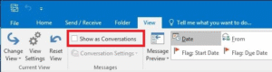 Turning off Conversation view or Threaded view in Outlook - Tryst Church
